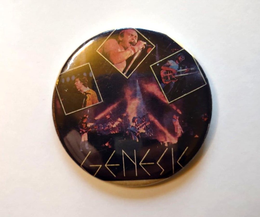 Vintage Genesis Band Pinback Button, Oversized 3" - Etsy