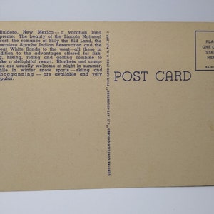 Greetings From Ruidoso New Mexico Large Letter Linen Postcard Donkey ...