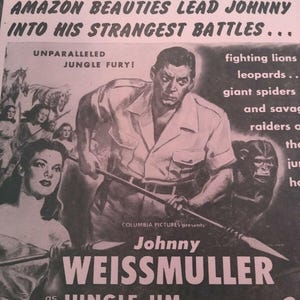 Jungle Jim Fury of the Congo Johnny Weissmuller Movie Poster 1951 ...