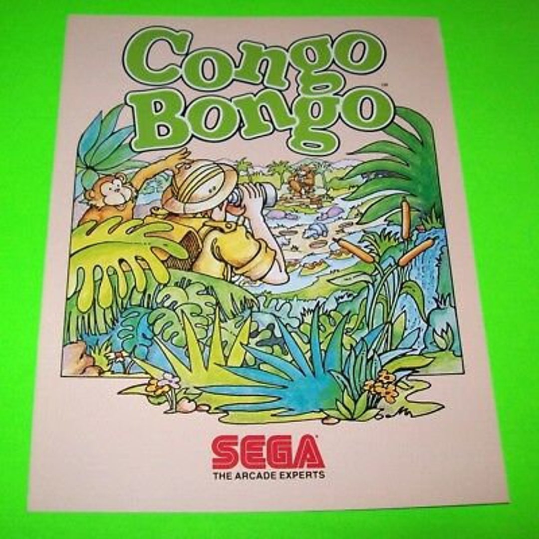 Congo Bongo Arcade FLYER 1983 Original NOS Promo Retro Video - Etsy UK