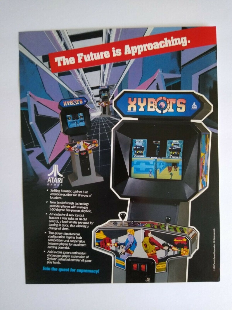 Xybots Arcade FLYER 1987 Original Video Game Space Age Robots - Etsy