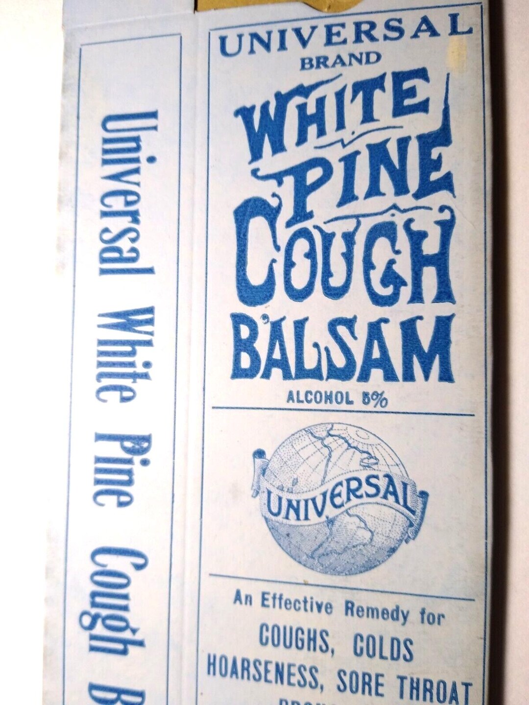 White Pine Cough Balsam Vintage EMPTY Product Box Universal Chemical ...