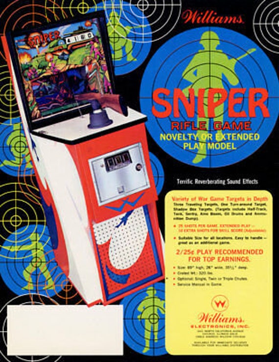 Sniper Arcade FLYER Original NOS Rifle Gun Shooting Gallery - Etsy