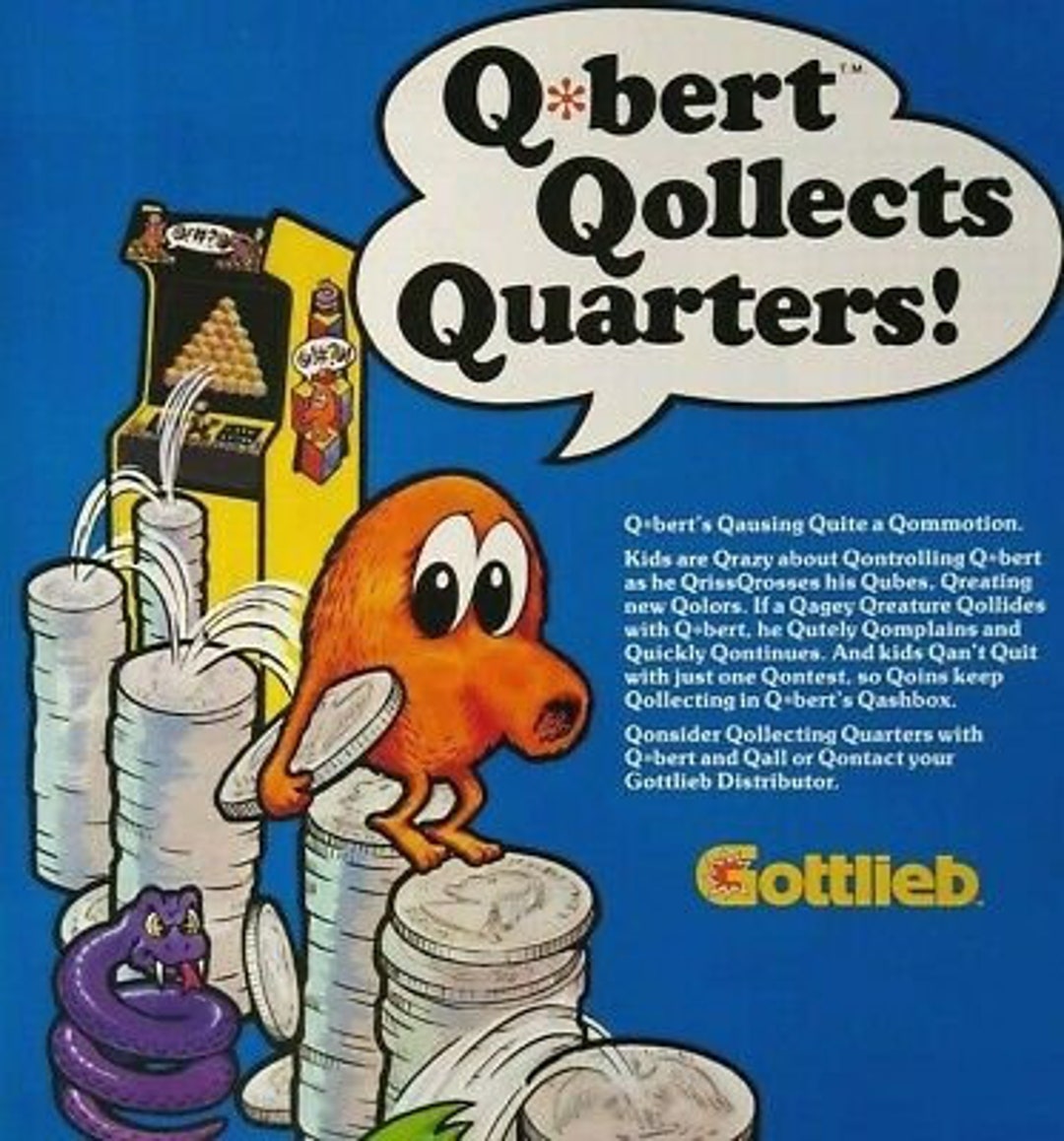 Qbert Arcade Flyer Original NOS 1982 Video Game Artwork Sheet - Etsy
