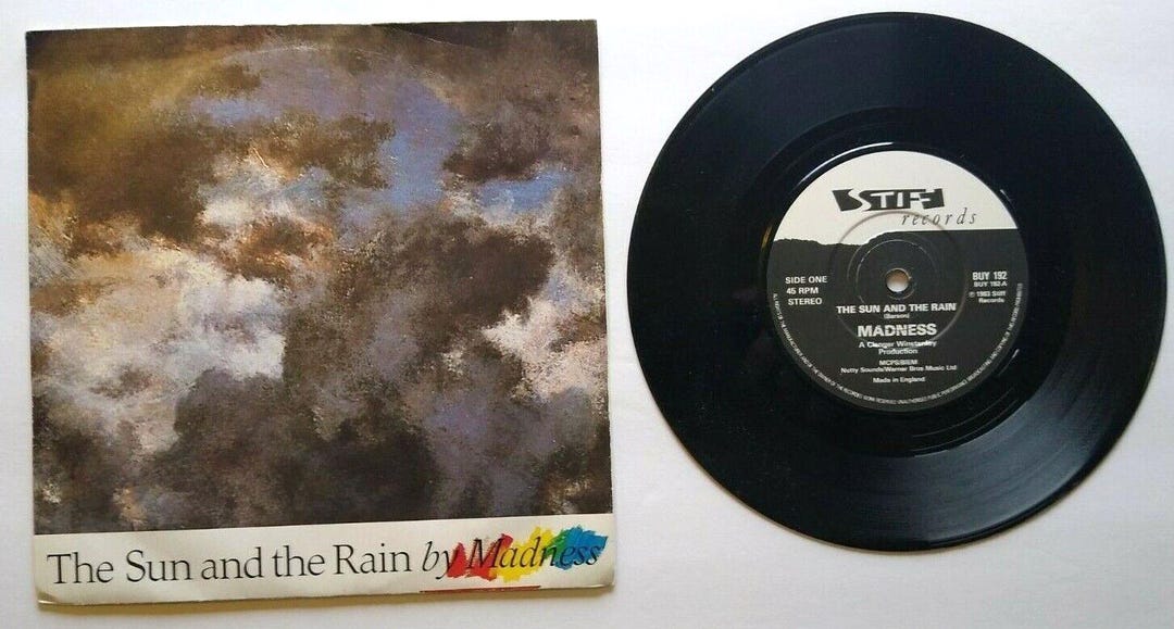 Madness the Sun and the Rain Fireball XL5 7" Vinyl Record 1983 UK Ska ...