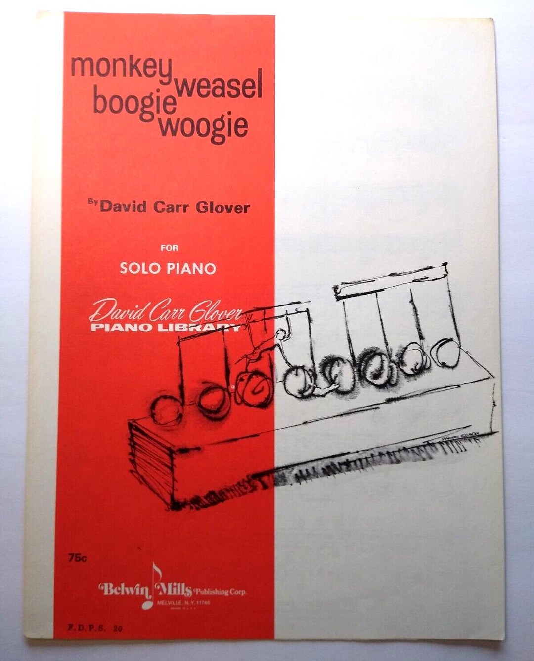 Monkey Weasel Boogie Woogie Sheet Music David Carr Glover 1968 Belwin ...