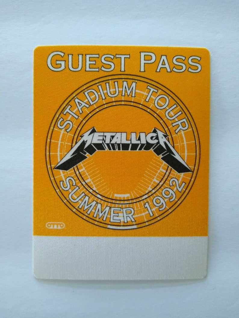 Metallica Backstage Pass Original 1992 Hard Rock Heavy Metal - Etsy