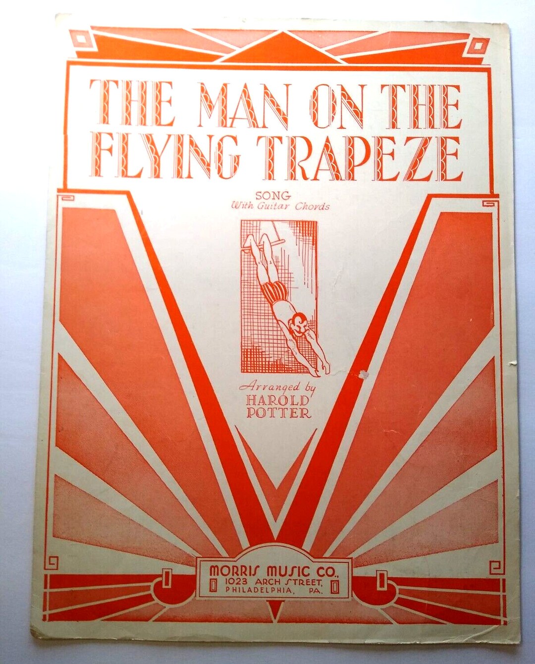 The Man on the Flying Trapeze Sheet Music 1933 Harold Potter Morris ...