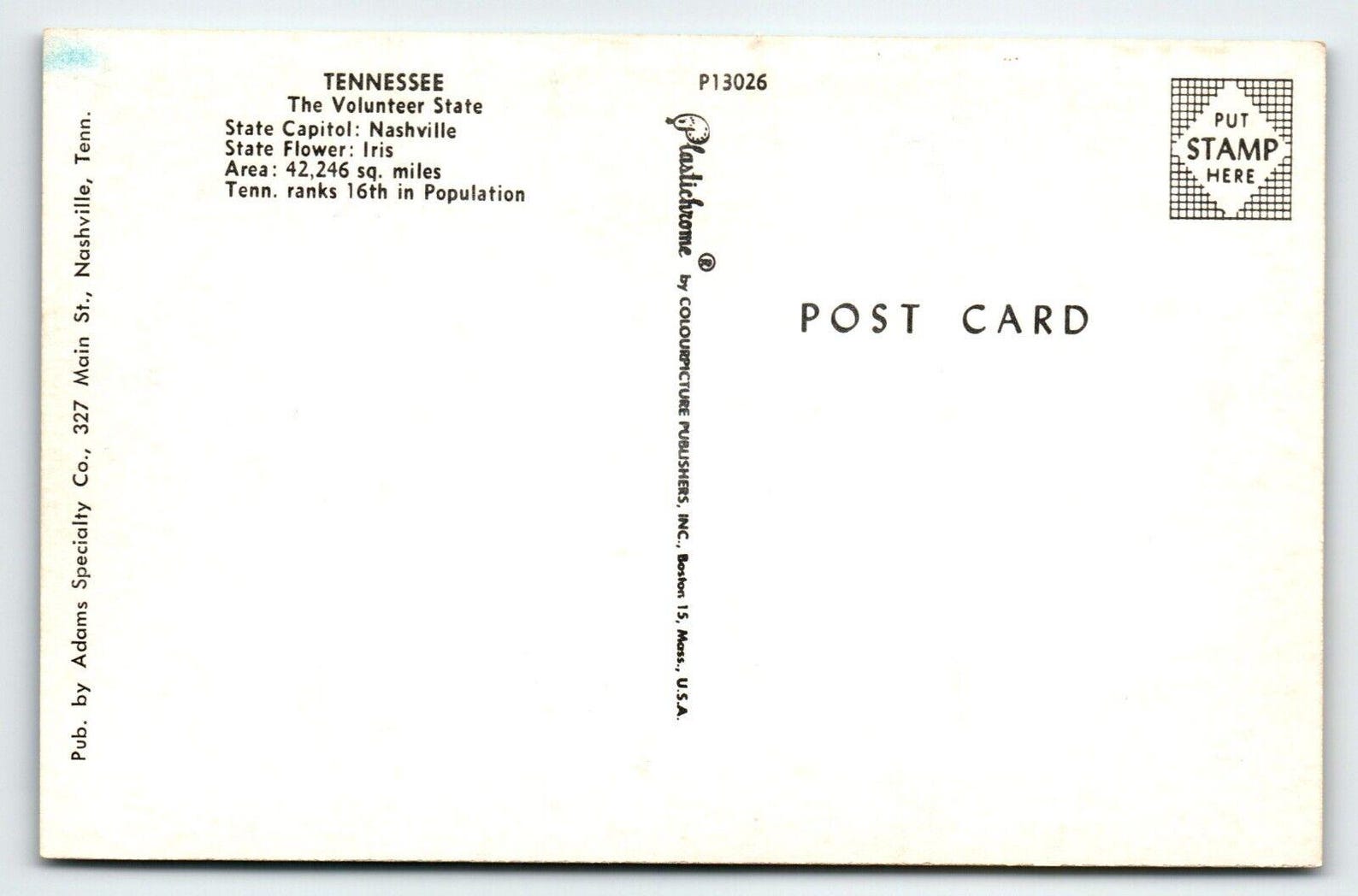 Postcard Greetings From Tennessee Map Chrome Volunteer State Walking ...