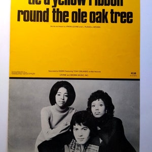 Tie A Yellow Ribbon Round the Ole Oak Tree Tony Orlando Dawn Sheet ...