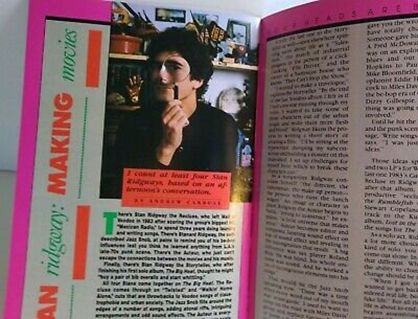 Rockbill Magazine Joe Jackson Stan Ridgeway Level 42 MTV David - Etsy