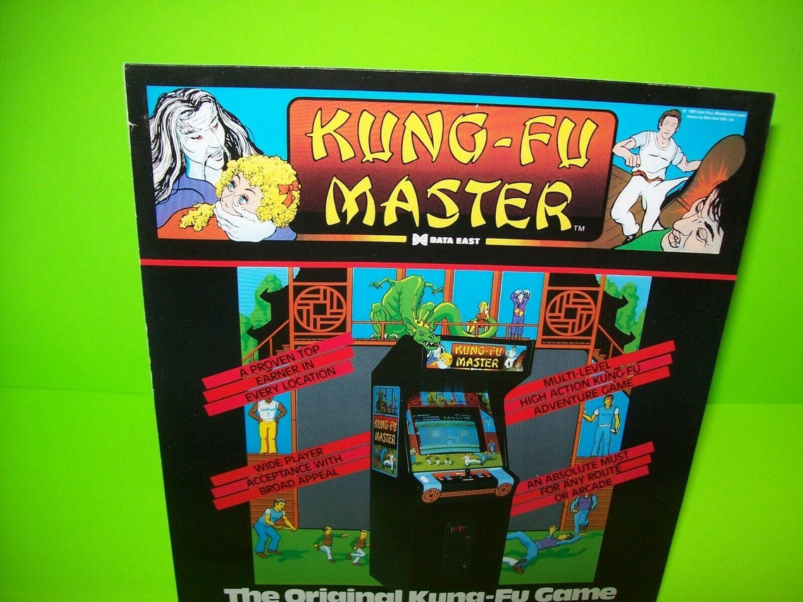 Kung-fu Master Arcade FLYER Original 1984 Video Game Artwork - Etsy