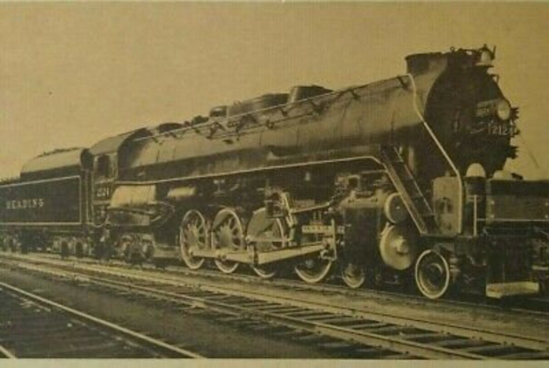 Reading No 2124 Vintage Railroad Card Locomotive Steam Train - Etsy
