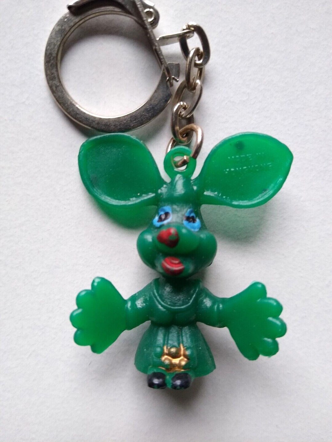Topo Gigio Rosie Figure Keychain Ed Sullivan TV Show Green Mouse 1960's ...