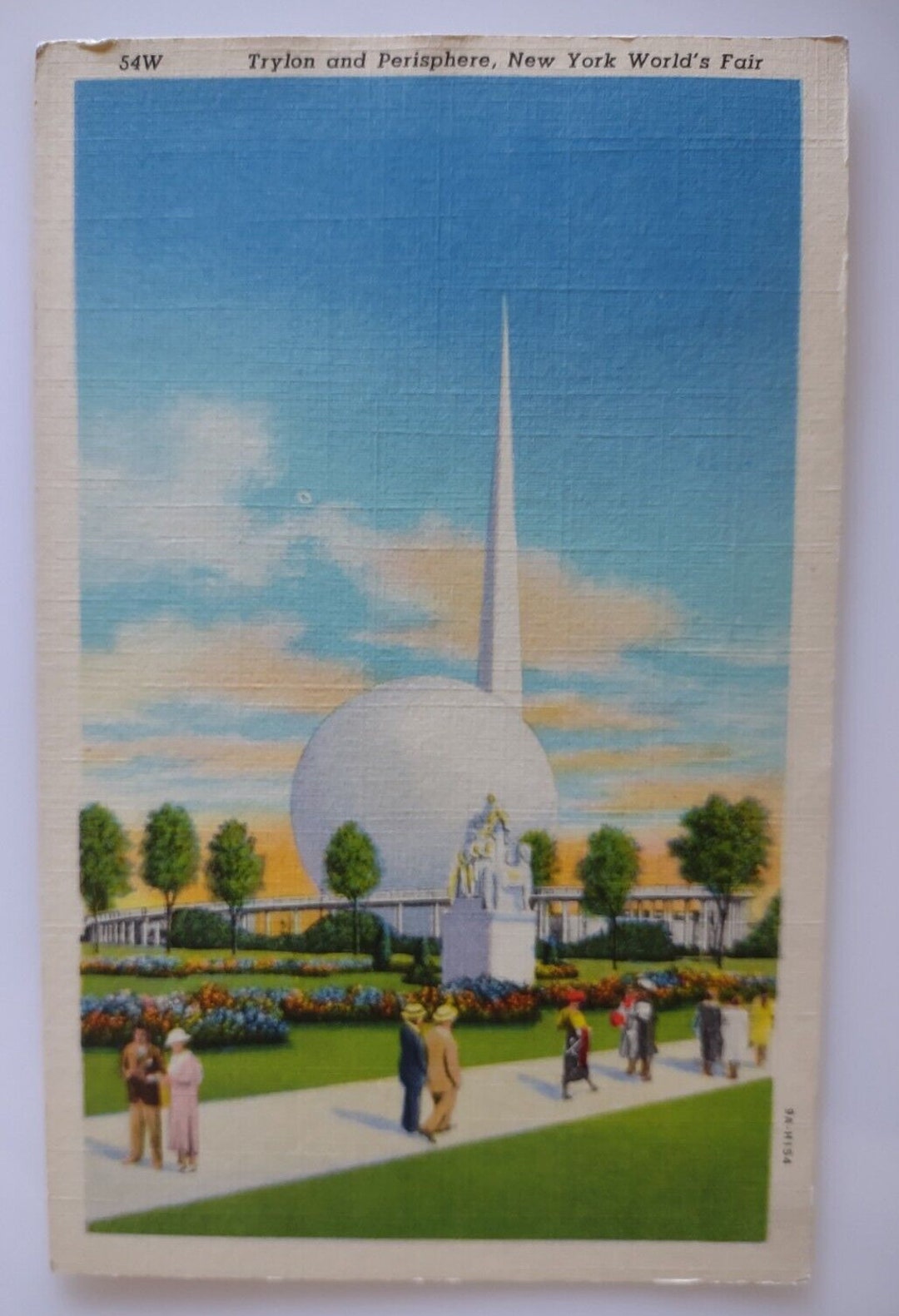 New York Worlds Fair Postcard Trylon and Perisphere Linen - Etsy