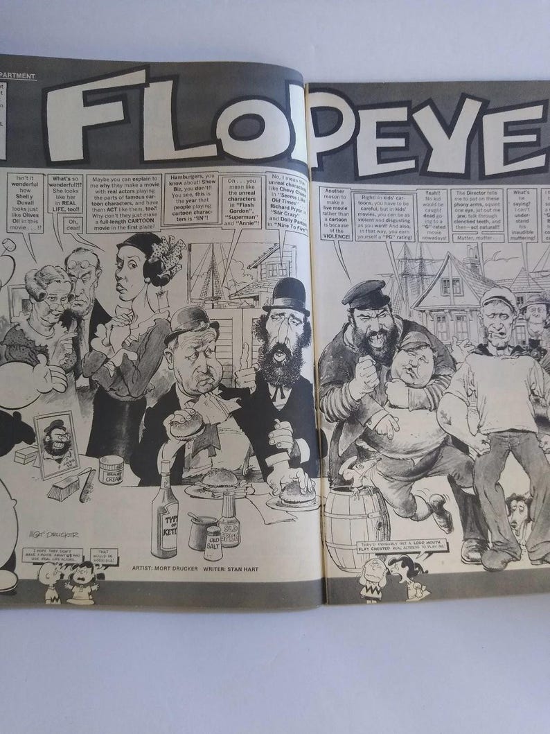 MAD Magazine #225 Sept 1981 Popeye Movie Comedy Parody Spoof Comic Book ...
