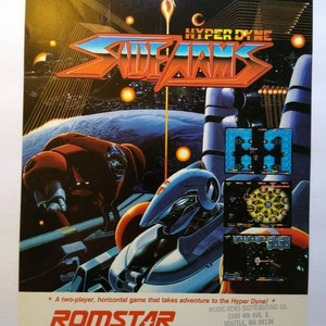 Hyper Dyne Side Arms Arcade FLYER Original 1986 Video Game Art - Etsy