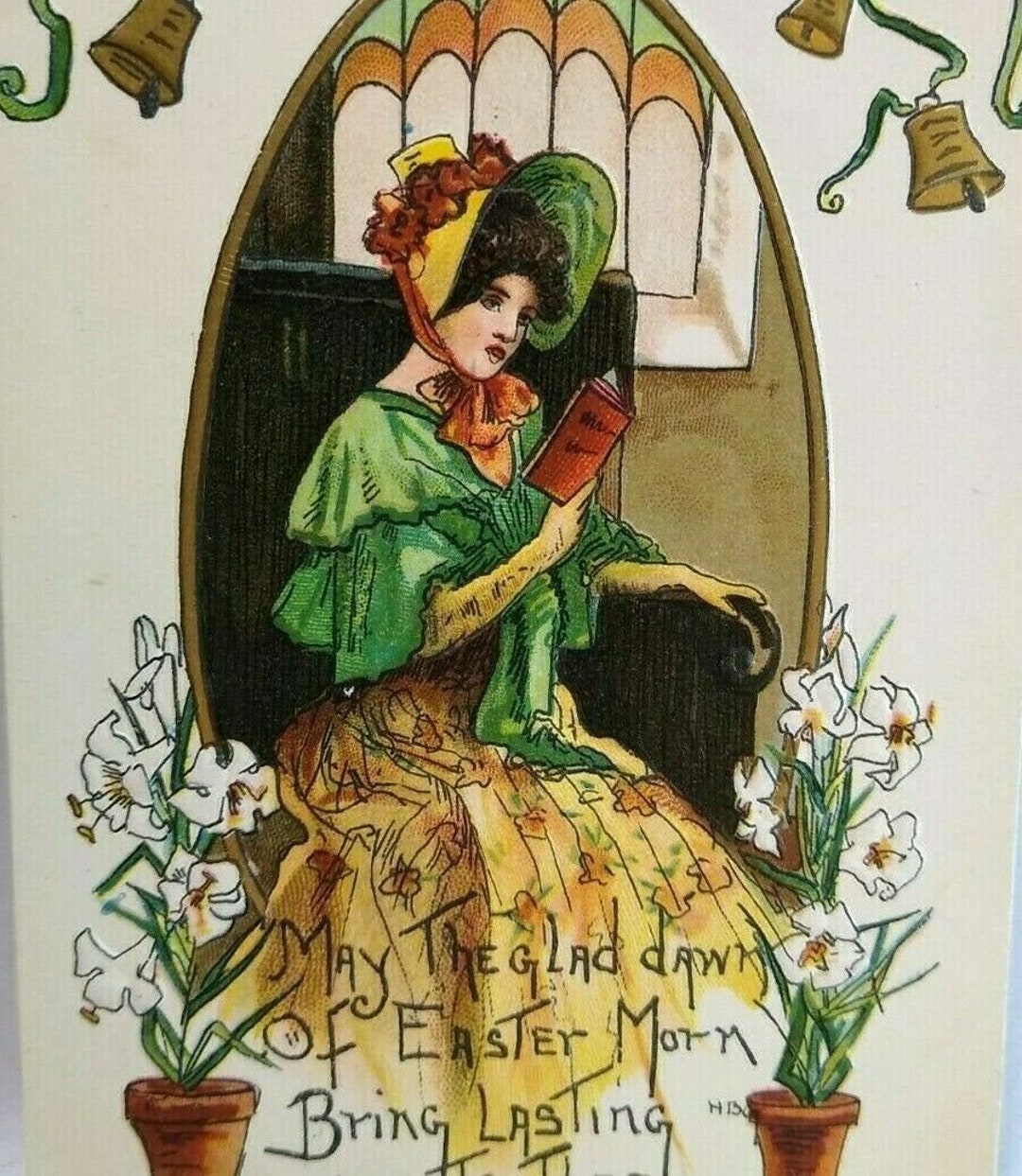 Victorian Easter Postcard HBG HB Griggs Vintage Original - Etsy