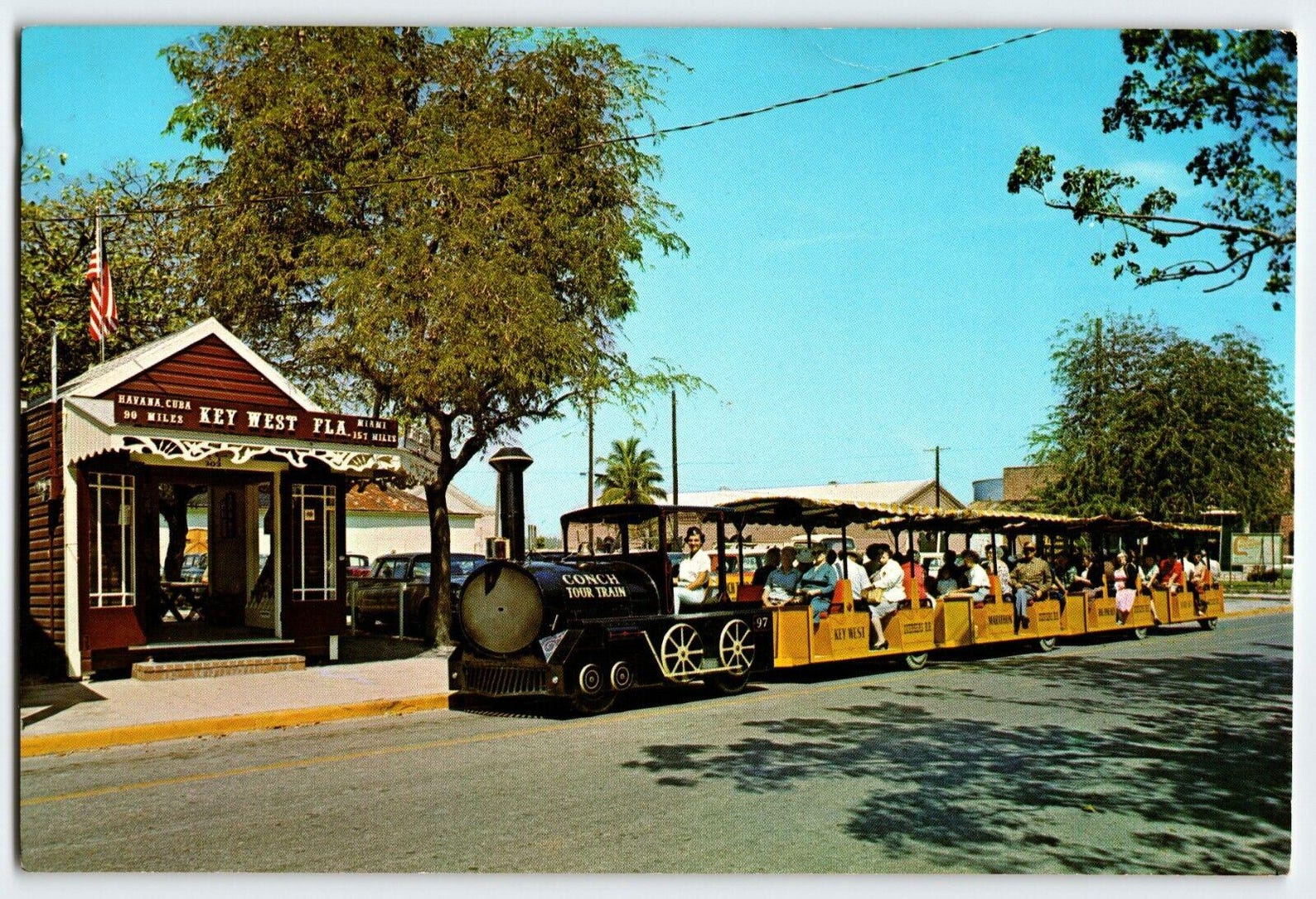 Giant Postcard Key West Florida Conch Train Large Oversize Vintage ...