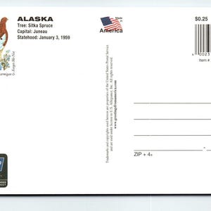 Greetings From Alaska Large Letter Chrome Postcard Unused USPS 2001 ...