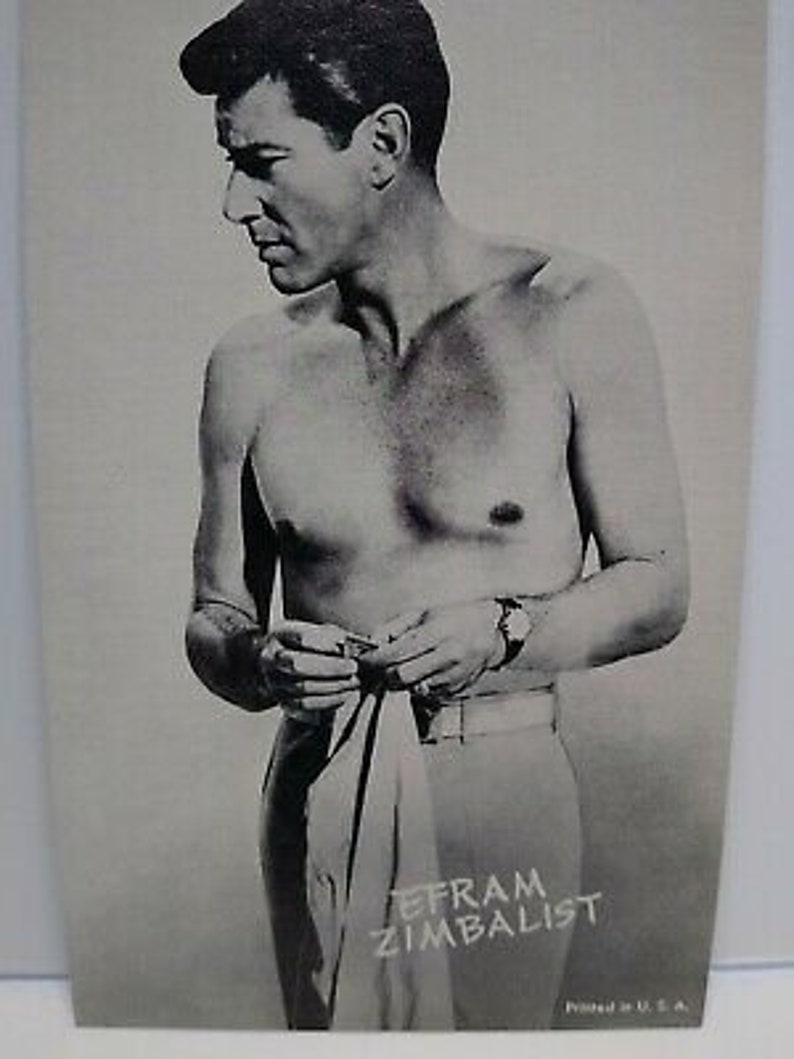 Efram Zimbalist Shirtless Postcard Vintage Actor Card Original - Etsy