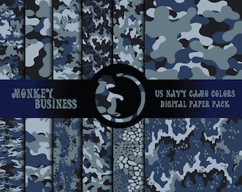 22 Camo Patterns Digital Paper Pack Instant Download | Etsy