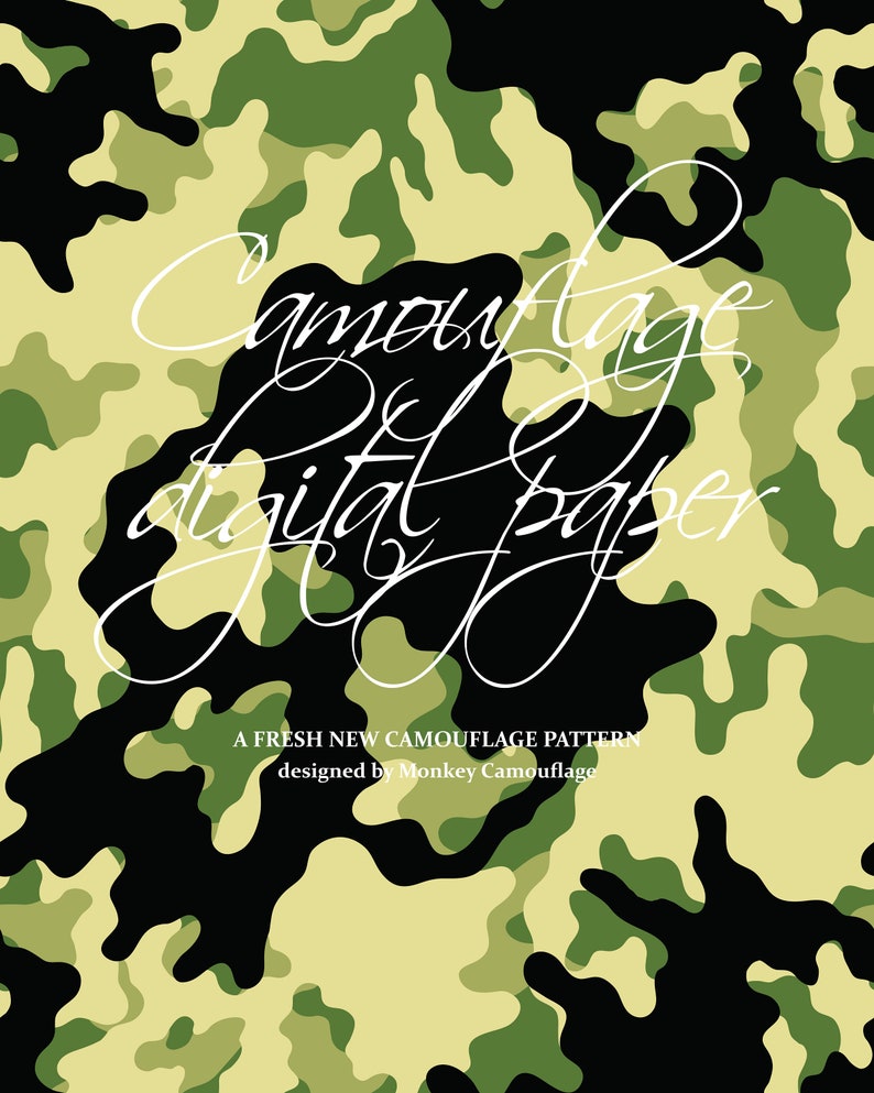 Camouflage digital paper pack.6 seamless army t-shirt | Etsy