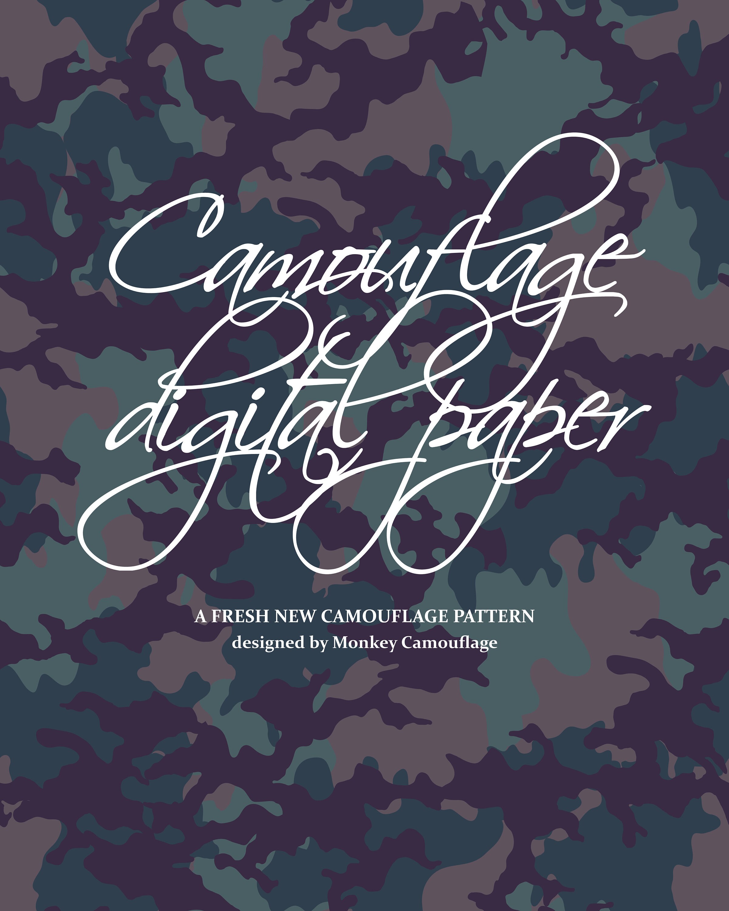 Camouflage Digital Paper Pack.6 Seamless Army T-shirt - Etsy