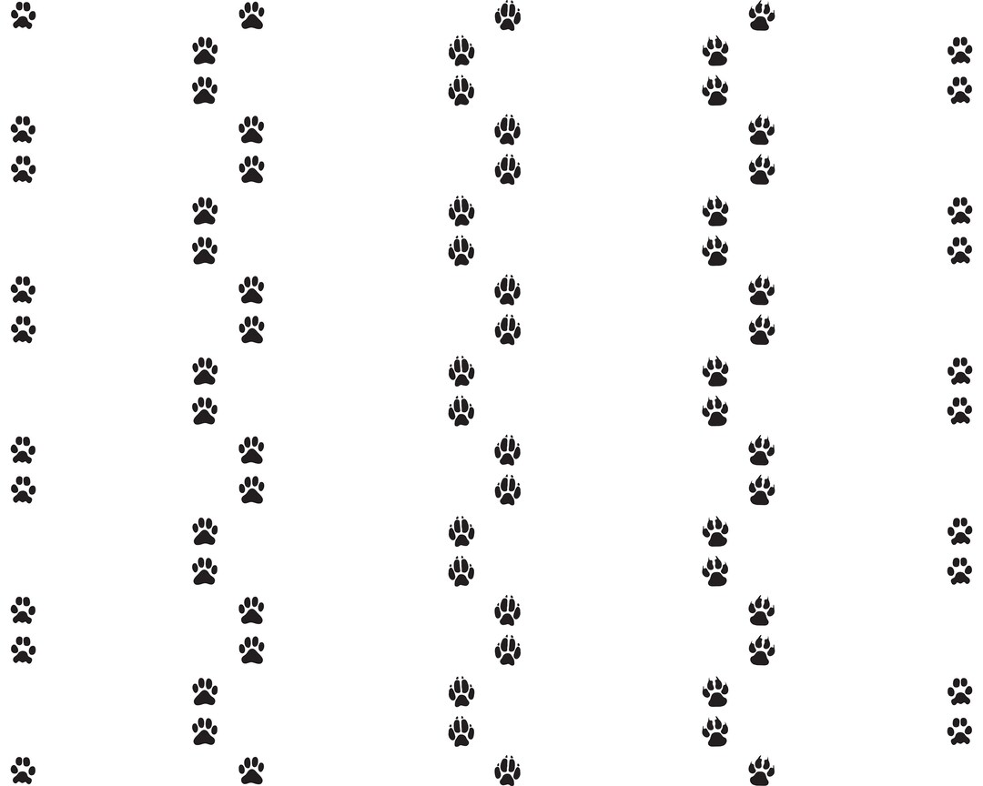 Seamless Pattern of Cat Footprint SVG. Stylish Vector Print.paw Print ...