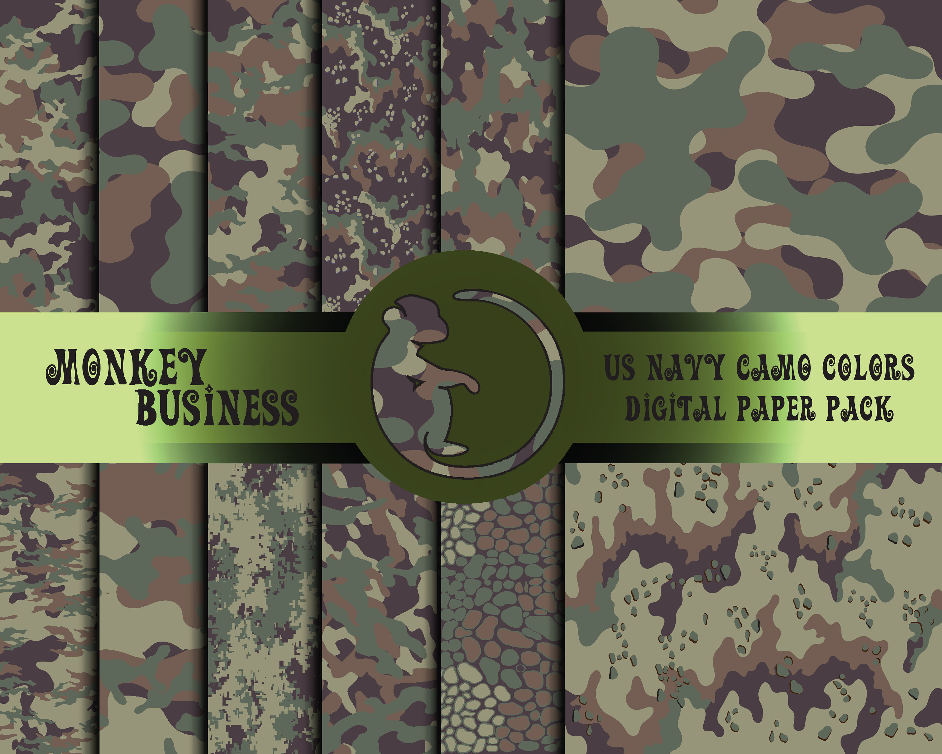 Army Print, Camo Digital Papers, Instant Download, 22 High Quality JPG ...
