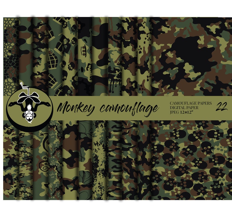 Camo Digital Paper Texture, Srapbook Papers, Instant Download, Army ...