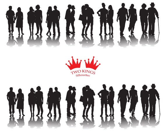 People SVG file Couple in love silhouettes Cricut file Couples SVG ...