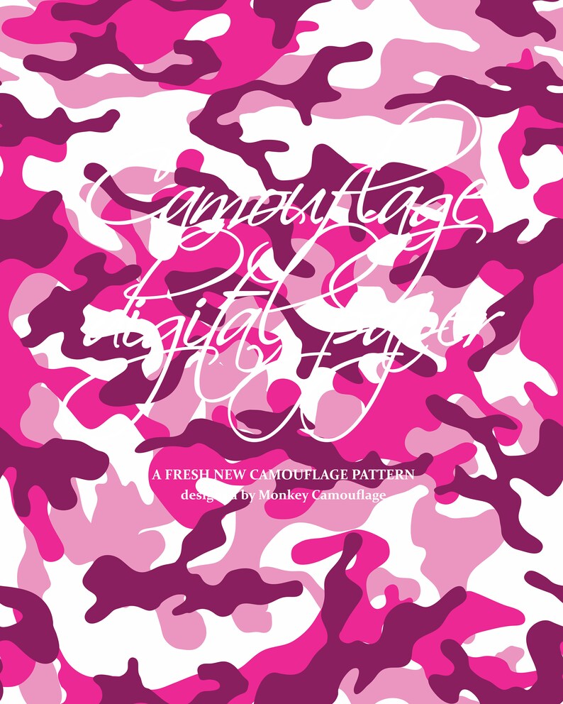 Pink Camouflage Digital Paper Pack.set of 9 Pink Camo - Etsy