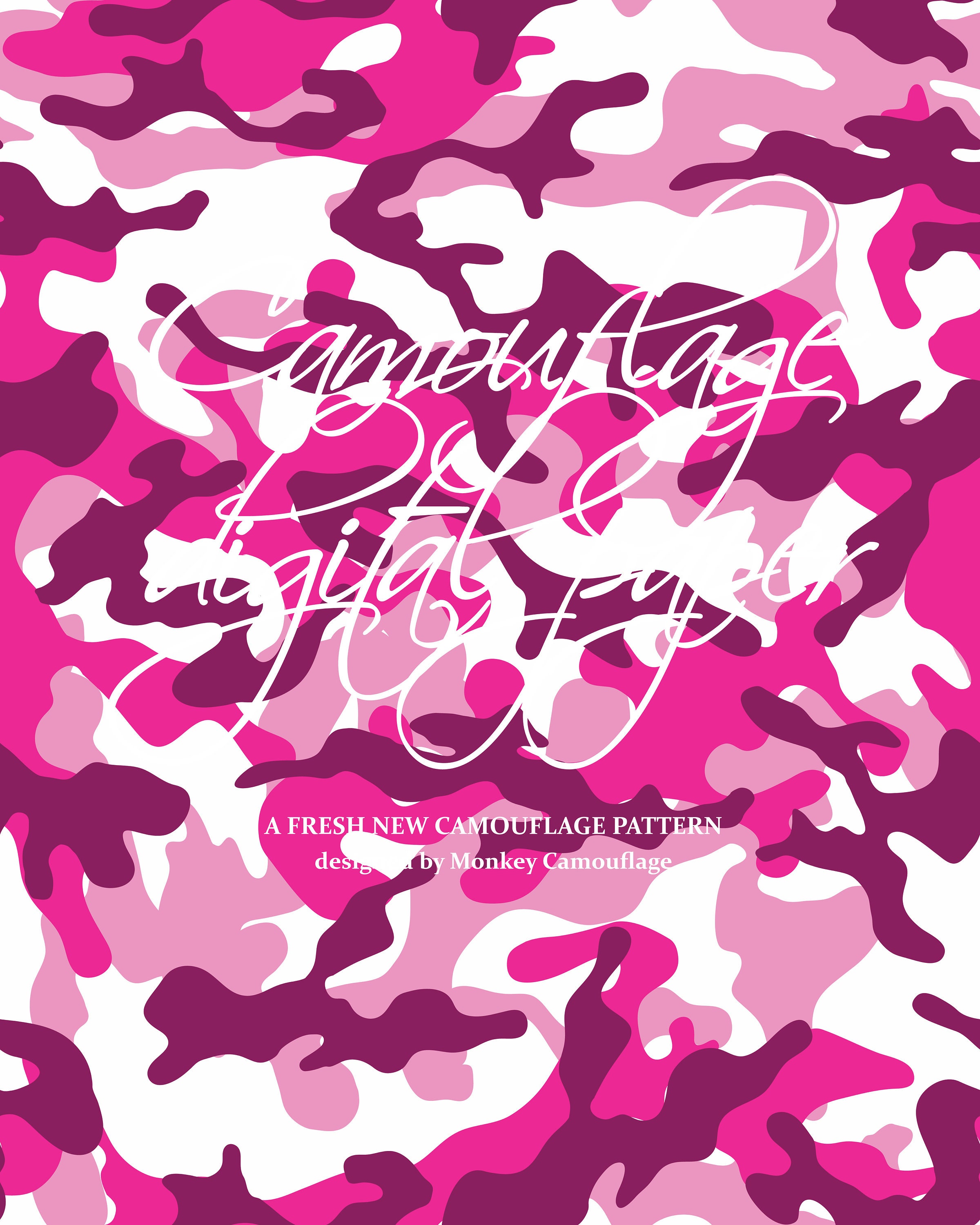 Pink Camouflage Digital Paper Pack.set of 9 Pink Camo | Etsy