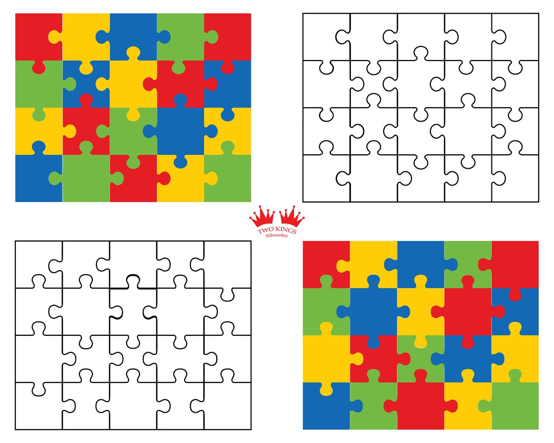 Four Puzzles SVG, Digital Clipart, Files Eps, Jpg, Maze, SVG Puzzles ...