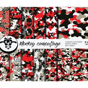 Set of 12 Camouflage Digital Papers.military Design.abstract - Etsy