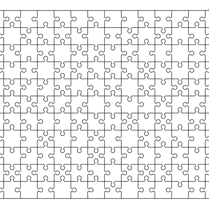 12 Piece Puzzle Template - Etsy