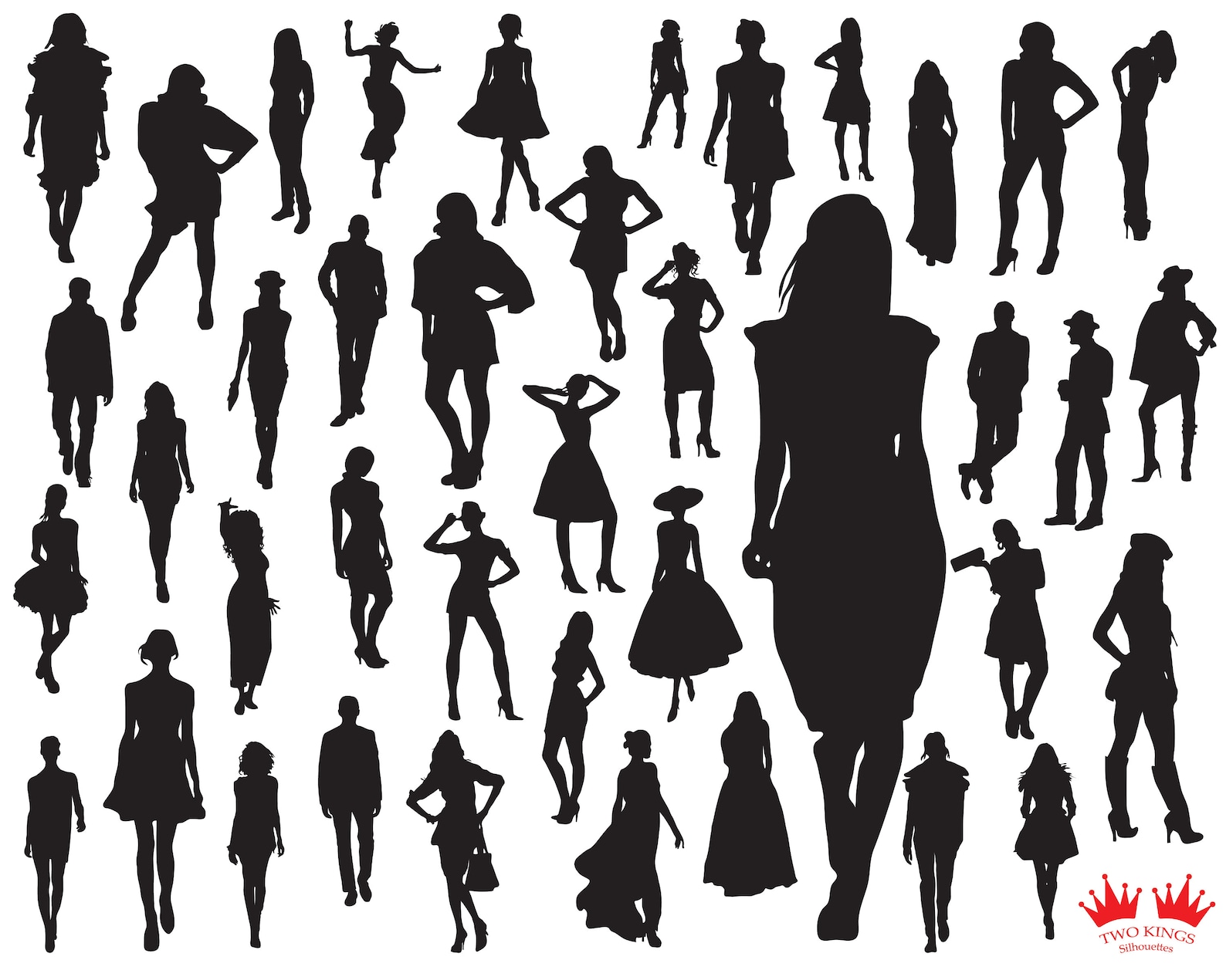 Svg Files for Cricut, Fashion Models SVG Cut File, Instant Download ...
