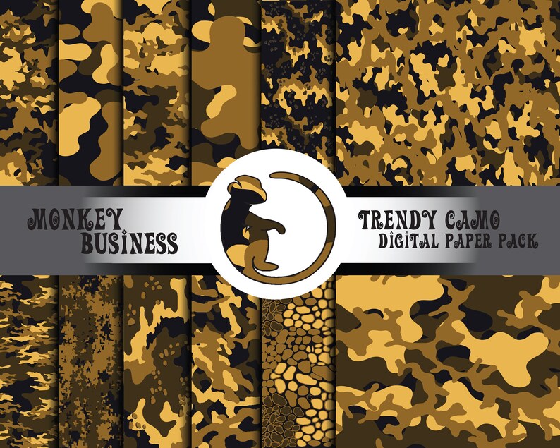 Camo Wallpapers, Instant Download, Digital Paper Pack, Instant Download ...