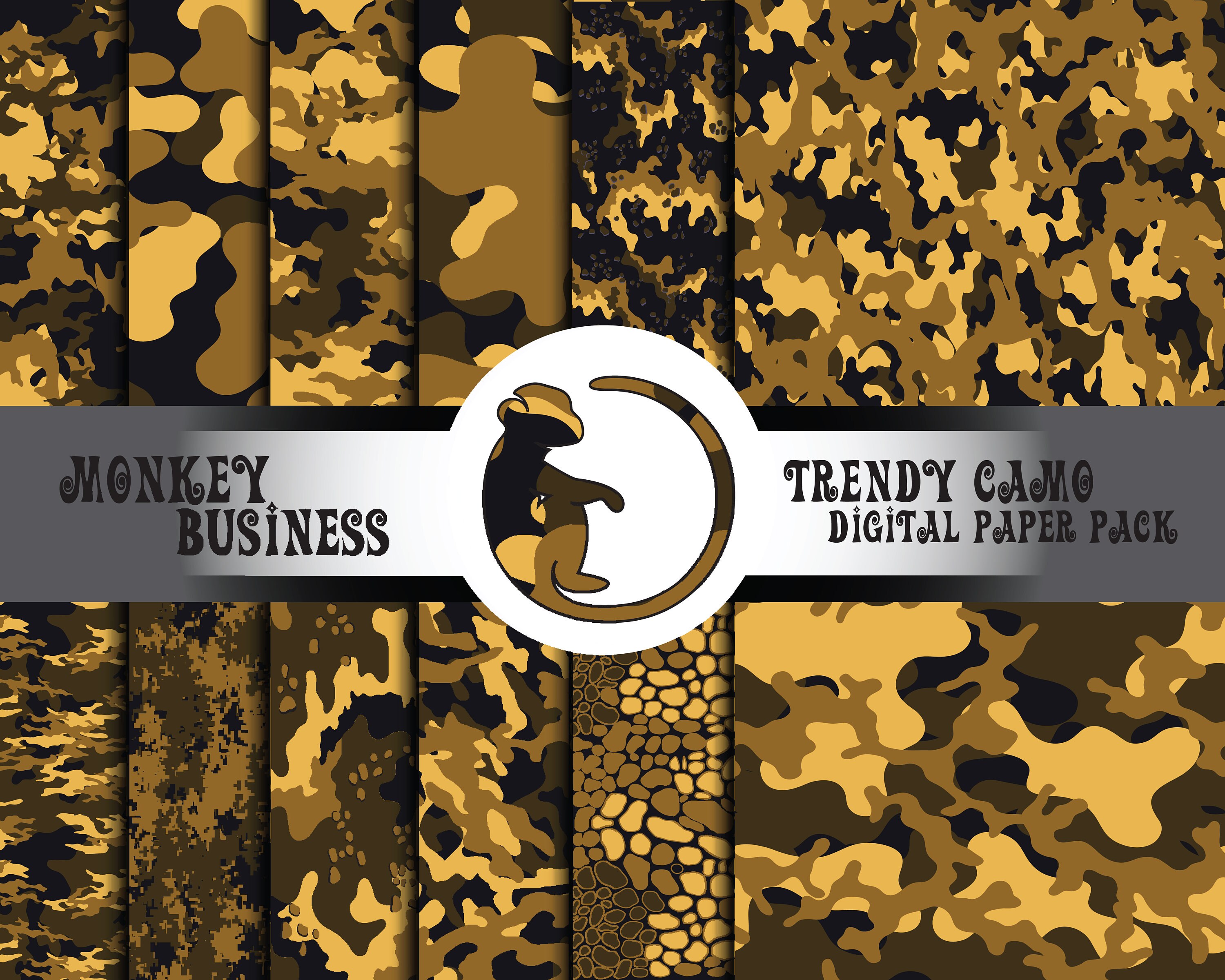 Camo Wallpapers, Instant Download, Digital Paper Pack, Instant Download ...