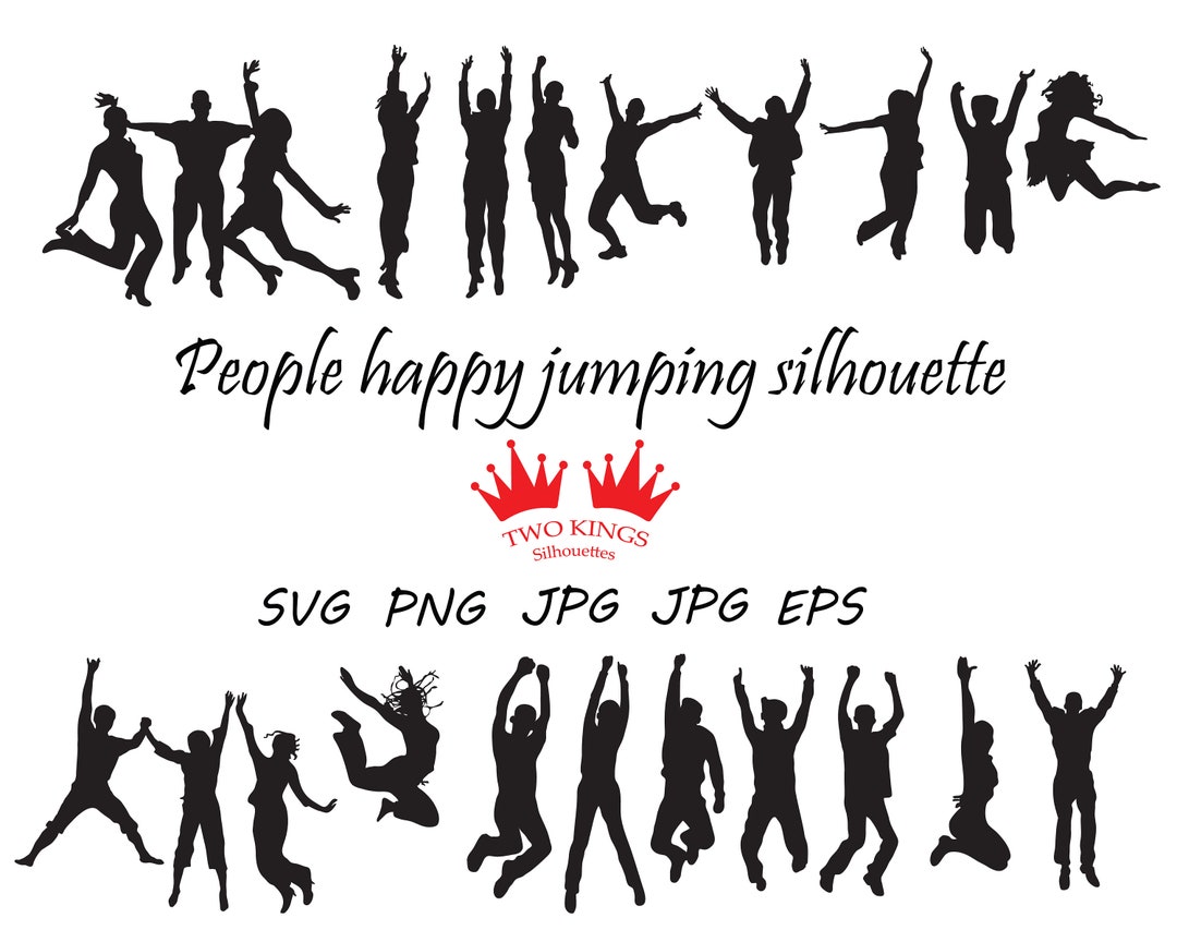 People Jumping SVG Cut File, Instant Download Svg, Png, Jpg, Eps and ...