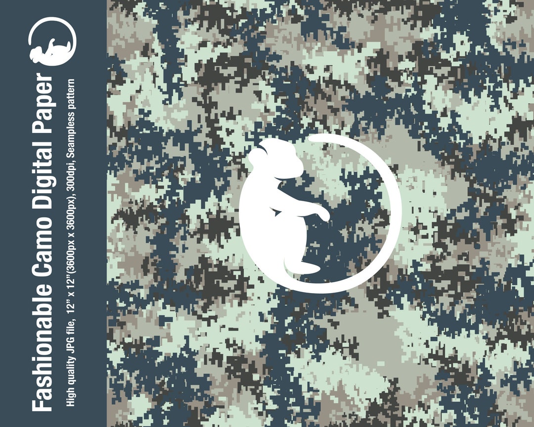 Camo Digital Paper, JPG File, Instant Download, Scrapbook Paper, Army ...
