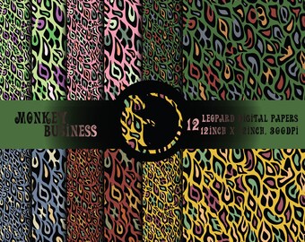 Leopard Digital Paper Pack Instant Download Printable | Etsy