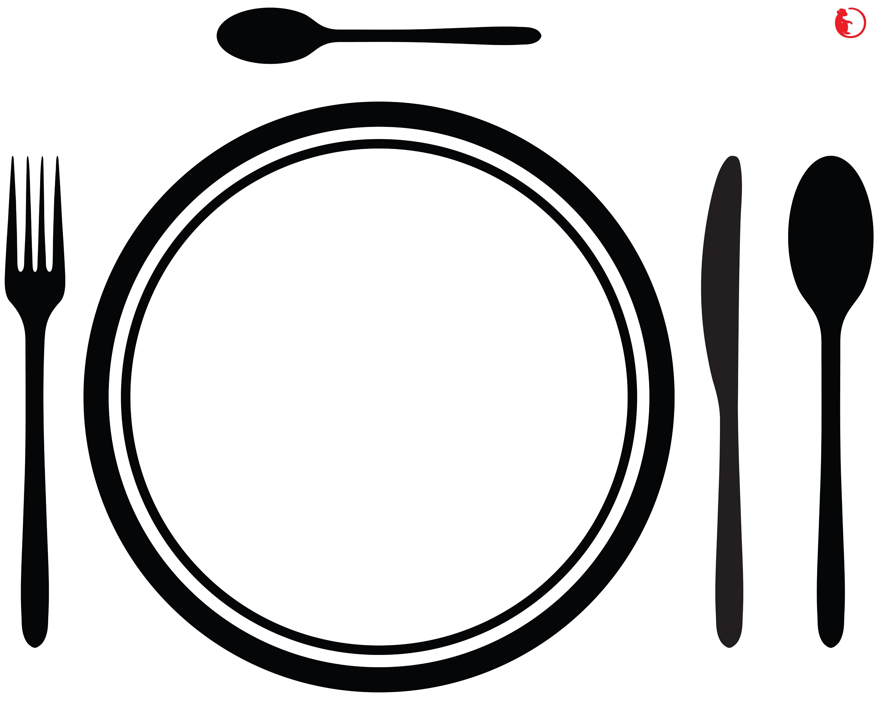 Plateful, Fork and Spoon Silhouette Pack, Instant Download, Svg, Dxf ...