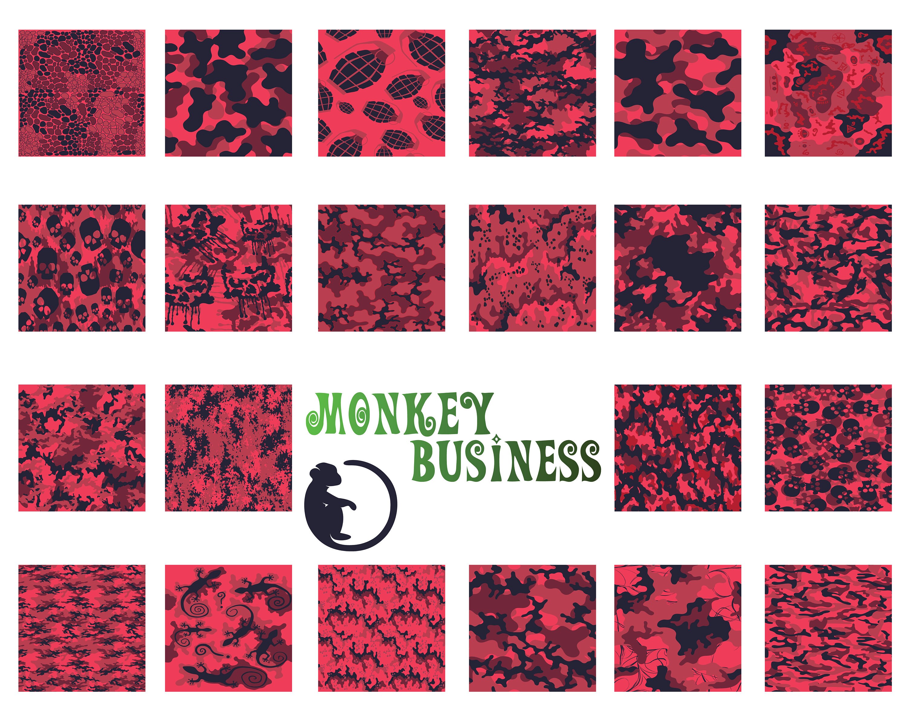 Printable Camo Designs, Digital Paper Pack, Seamless Camouflage ...