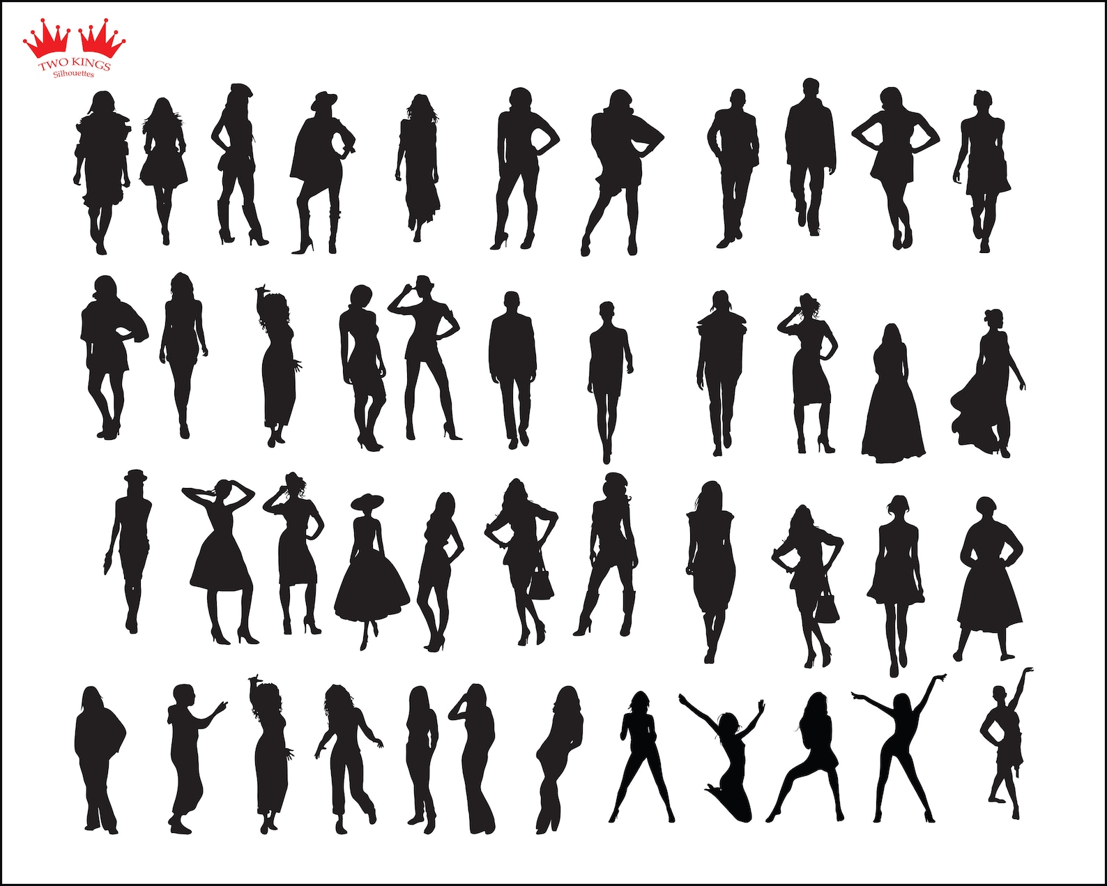 Biggest People Silhouette Collection 696 Diferent People - Etsy Canada