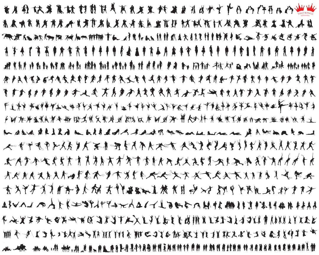 SVG Cuttable.big Collection of Human Silhouette. Vector SVG. Silhouette ...