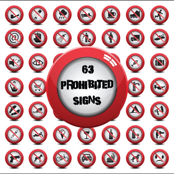 Prohibition Sign - Etsy