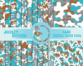 Camo Print Army Digital Paper Pack Scrapbook Papers Instant - Etsy