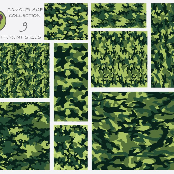 Camo Design With Abstract Faces.unique Camo Print by Monkey Camouflage ...